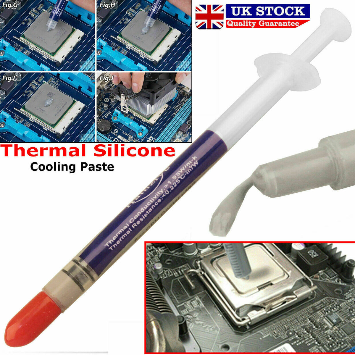 MAXPERKX Silicone Thermal Paste - Cooling Compound for PC CPUs (Syring ...