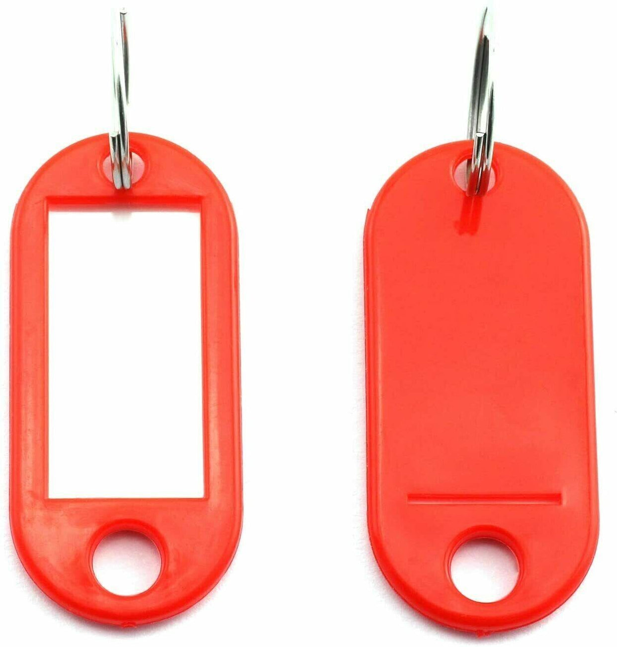 APXB 50 Assorted Key Fobs - Plastic Tags with Paper Inserts & Split Ri ...