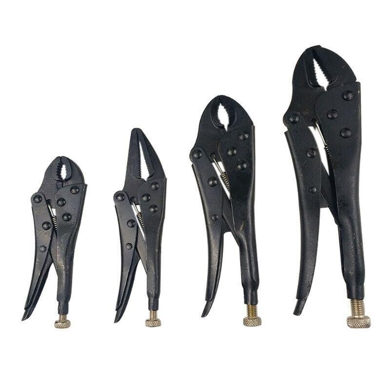Locking Pliers Set 3 PC 15" EXTRA LONG W/Straight, 45 & 90 Degree Bent ...
